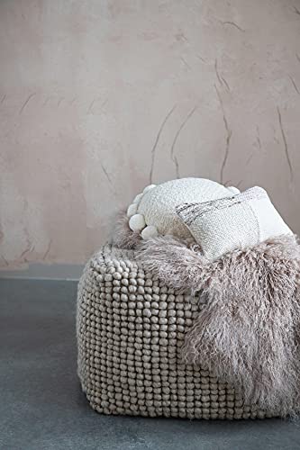 Creative Co-Op Woven Cotton Blend Lumbar, Multi-Patterned Neutral Throw Pillow, Multicolored