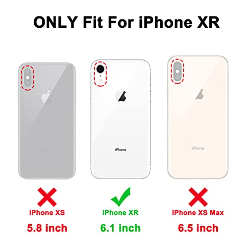 DT Series Case, Built with Screen Protector, Lightweight and Stylish Full Body Shockproof Protective Rugged TPU Case for Apple iPhone XR 6.1inch(Marble)