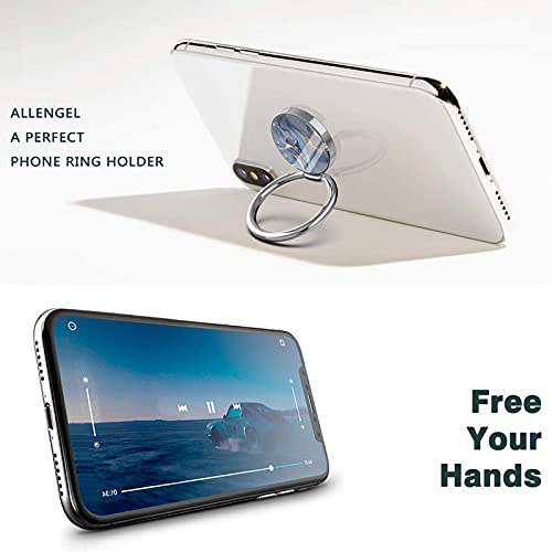 XIAJONS Cell Phone Ring Holder Stand,360 Degree Rotation Bracket Compatible with All Smartphones,for Man Woman Marble Pattern(Navy Blue)