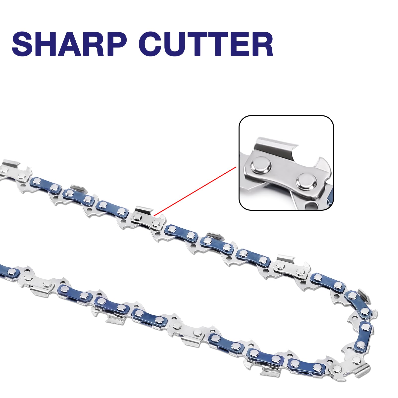 4 Pack 16 Inch Chainsaw Chain for Stihl MS 170, MS 180 C - 3/8" LP Pitch, 043'' Gauge, 55 Drive Links