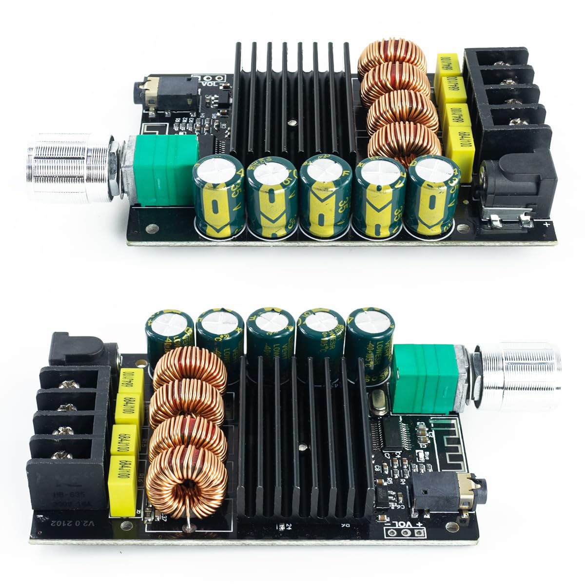 200W Bluetooth 5.0 Amplifier Board TPA3116D2 100W+100W Stereo Dual Channel Amp Board Audio Receiver for Home DIY Speakers