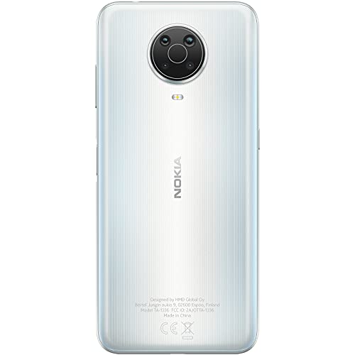 Nokia G20 TA-1365 Dual 128GB 4GB RAM Factory Unlocked (GSM Only | No CDMA - not Compatible with Verizon/Sprint) International Version β Glacier Silver