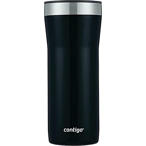 Contigo Streeterville Stainless Steel Vacuum-Insulated Tumbler with Flex Straw and Splash-Proof Slider Lid, 32 oz, Licorice