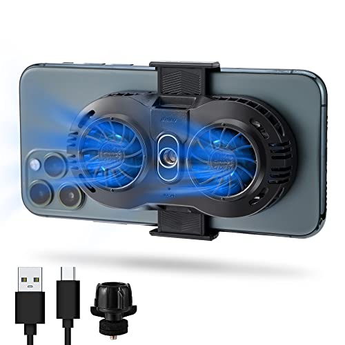 Phone Cooler, Cellphone Radiator with Dual Semi-Conductor Cooling Chip, Mobile Phones with a Width of 6 to 8 cm for Tiktok Live Streaming, Outdoor Vlog, Mobile Gaming.