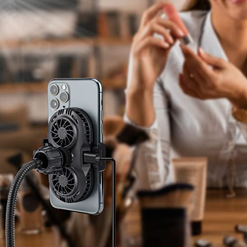 Phone Cooler, Cellphone Radiator with Dual Semi-Conductor Cooling Chip, Mobile Phones with a Width of 6 to 8 cm for Tiktok Live Streaming, Outdoor Vlog, Mobile Gaming.