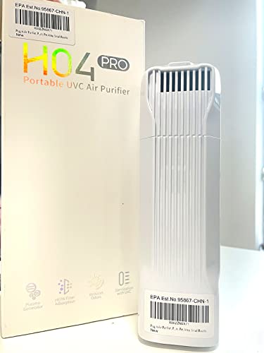 Plug in Air Purifier, Portable UV Air Purifier for Viruses and Bacteria, Keep Air Clean for Bedroom, Kitchen, Bathroom, Pet Area, Small Rooms