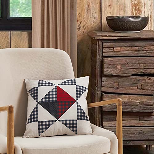 Throw Pillow by Virah Bella - Diamond Star - 18" x 18" Decorative Accent Pillow - Cabin & Farmhouse Couch Décor