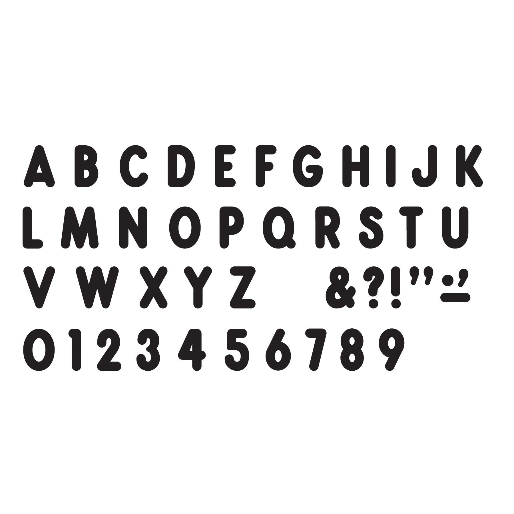 TREND enterprises, Inc. Black 7" Billboard Uppercase Ready Letters