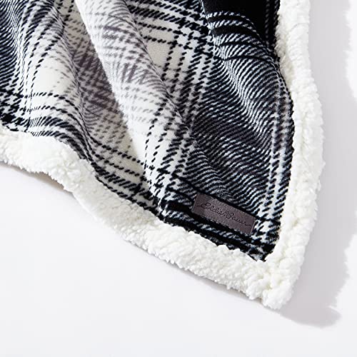 Eddie Bauer - Throw Blanket, Reversible Sherpa Fleece Bedding, Home Decor for All Seasons (Vail Plaid, Throw)