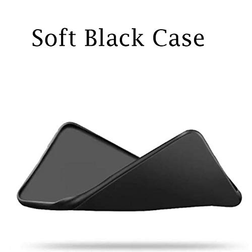 AQGG [2 Pack] Tempered Glass + Cover for Oukitel C21 Pro [6.39"], 9H Hardness Screen Protector and Soft Silicone Case Bumper Shell Black Flexible Phone Protective TPU Cases -Cartoon Devil