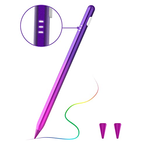 TiMOVO Stylus Pen for Apple iPad Pencil 10/9/8/7/6th Generation,iPad Air 5/4/3th Pencil 2nd Generation for 2018-2022 Apple iPad Pro 12.9/11,iPad Mini 6/5th Palm Rejection iPad Stylus,Gradient Purple