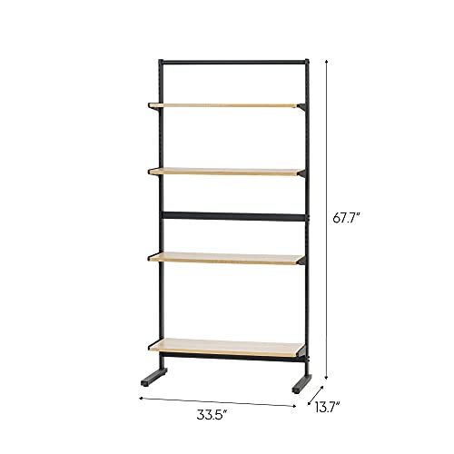 IRIS USA Portable Shelving Unit with 4 Adjustable Shelves for Office, Laundry, Kitchen, Bedroom, Bathroom, Apartments and Other Small Rooms.