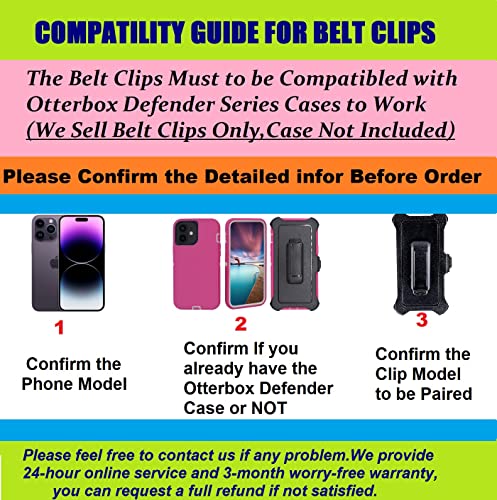 2 Pack Holster Belt Clip Replacement Compatible with OtterBox Defender Series Case for Apple iPhone XR (6.1") ONLY (Belt Clip Only, Not Including The Case)