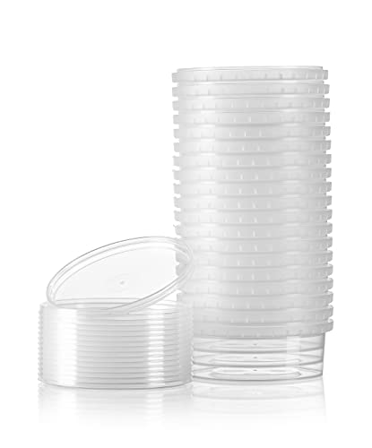 8-oz. Round Clear Deli Containers with Lids | Stackable, Tamper-Proof BPA-Free Food Storage Containers | Recyclable Space Saver Airtight Container for Kitchen Storage, Meal Prep, Take Out | 20 Pack