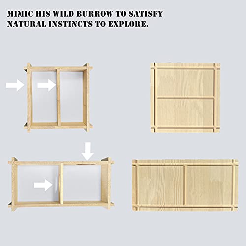Shuoxpy Small Animal Hideout Multi-Chamber Hamster House Maze Small Pets House Habitats Decor for Hamster Mice Gerbils Mouse (S)