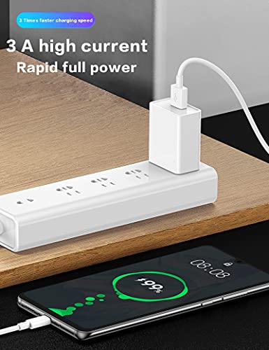 ZUKUN USB Cable, 1-Pack, 6 ft, Type C Charger Premium TPE USB C Cable, USB A to Type C Fast Charge 3A, USB 3.0, USB Charging Cable 6ft, White