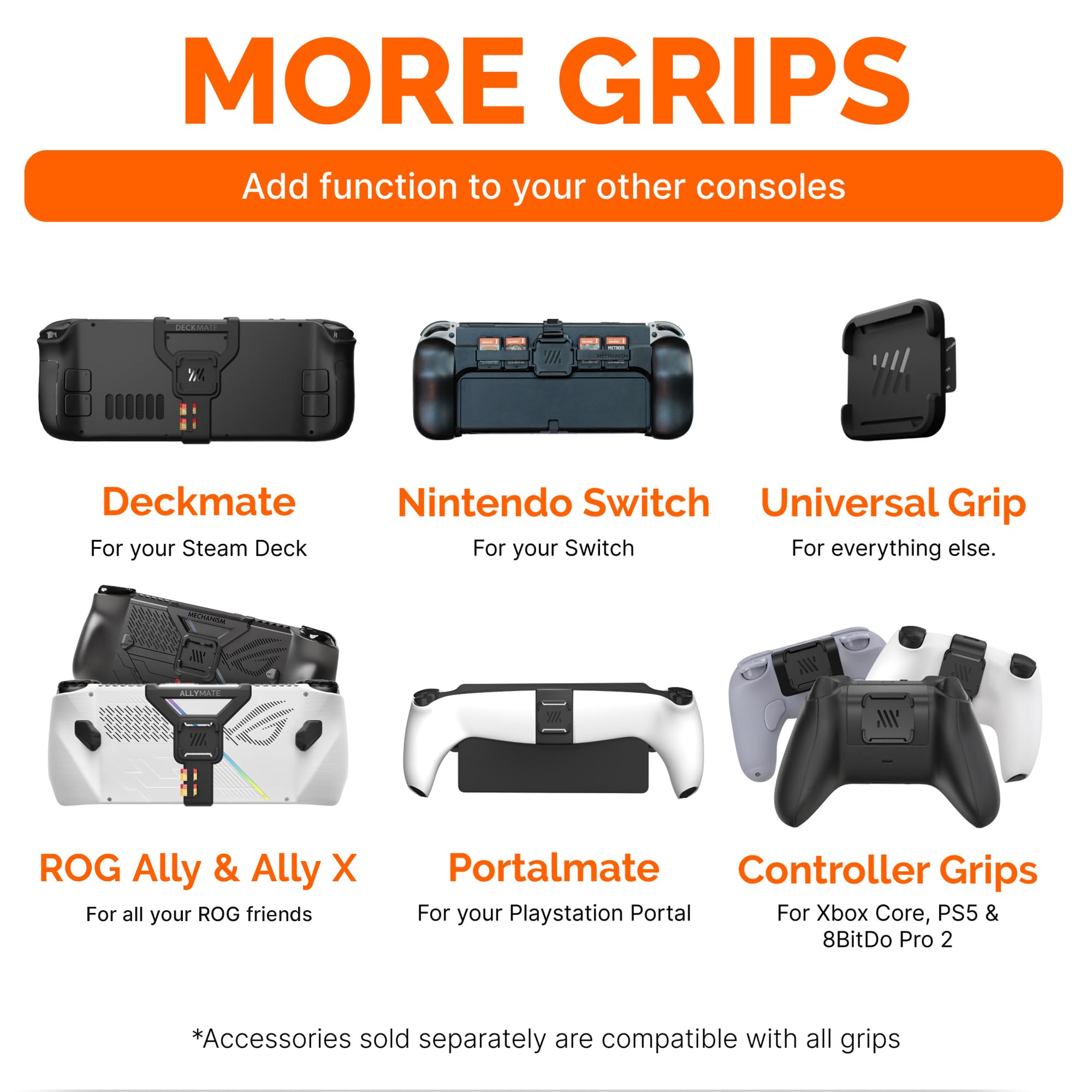 Mechanism Allymate 7-in-1 Bundle | ROG Ally Kickstand, Battery, SSD, USB-C Hub, VESA & Wall Mounting Kit | Mount Anything to Your ROG Ally & It to Anything | Case Friendly ASUS ROG Ally Accessories