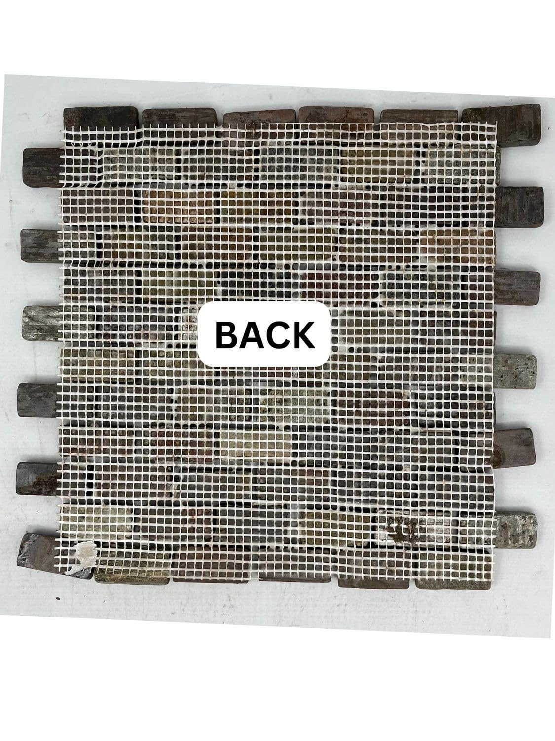 Peacock Slate Multi Classic Rust Brick 1x2 Gauged Tumbled Floor Wall Tile for Kitchen Backsplash, Bathroom Shower, Pool Tile, Fireplace Surround, Exterior Outdoor (1 Sheet)