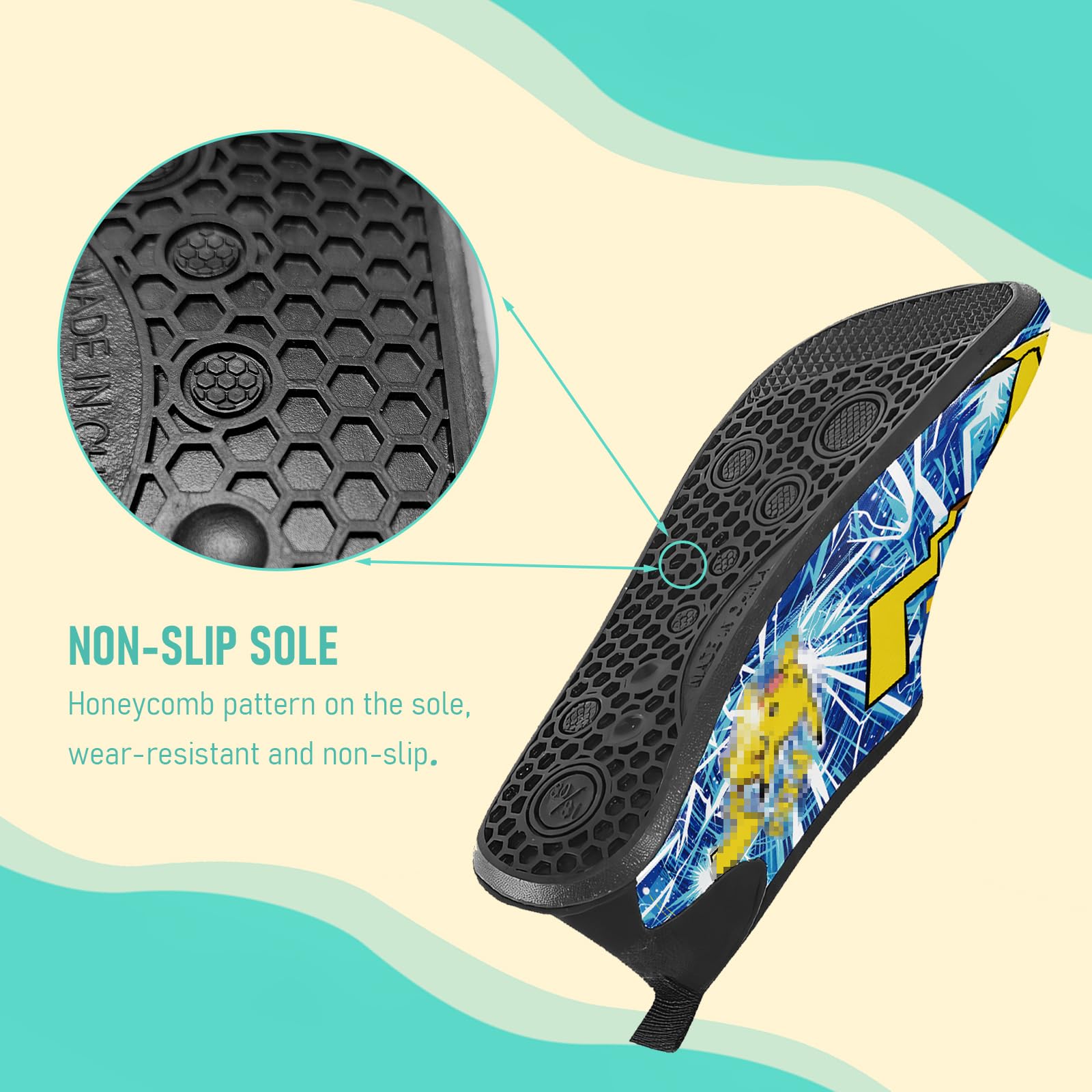 Kids Water Shoes for Boy Girl Quick-Dry Aqua Socks Non-Slip Water Socks River Sand Beach Shoes