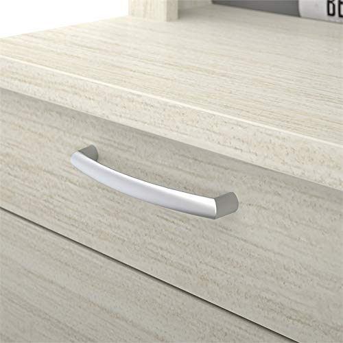 Atlin Designs Wood U Shape Computer Desk with Hutch in White and Chocolate