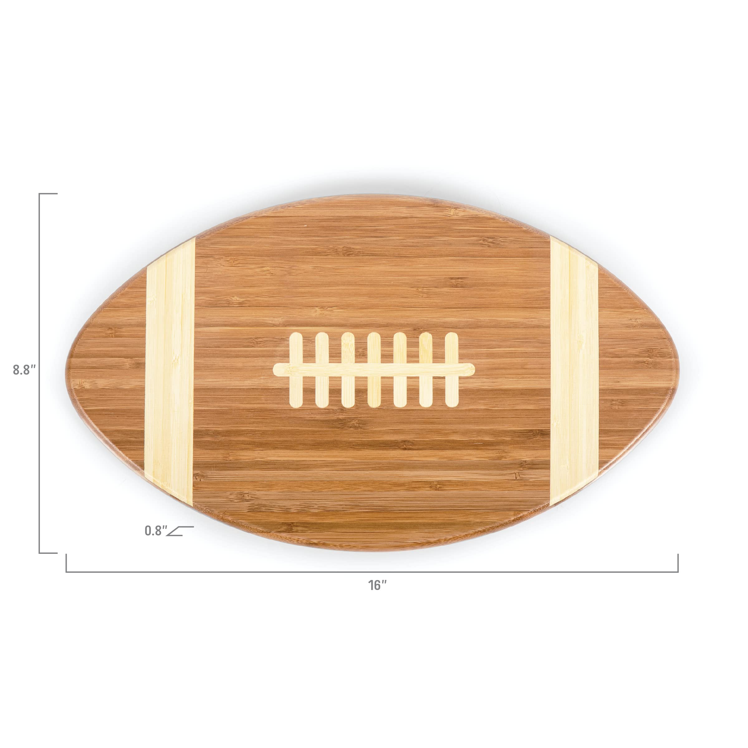 TOSCANA - a Picnic Time brand Touchdown Football Cheese Board, Novelty Charcuterie Board, Serving Platter, Cheese Boards Charcuterie Boards, Wood Cutting Board, (Bamboo)