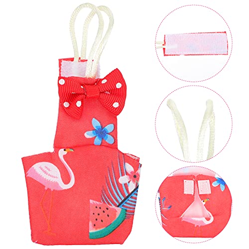 Balacoo Pet Chicken Diaper Adjustable Chicken Diaper Washable Pet Diaper Fashionable Duck Diaper with Bow Tie for Poultry Goose Duck Hen Chicken Red M