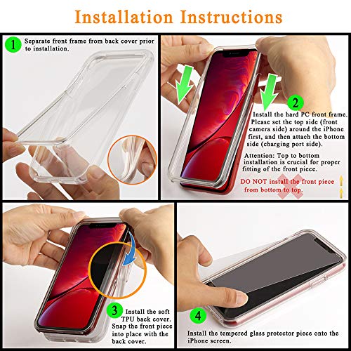 FIRMGE for iPhone 11 Pro Case 5.8 Inch, with [2 x Tempered Glass Screen Protector] 360 Full-Body Coverage Military Grade Heavy Duty [Shockproof] [Scratch-Resistant] Phone Protective Cover- LK004