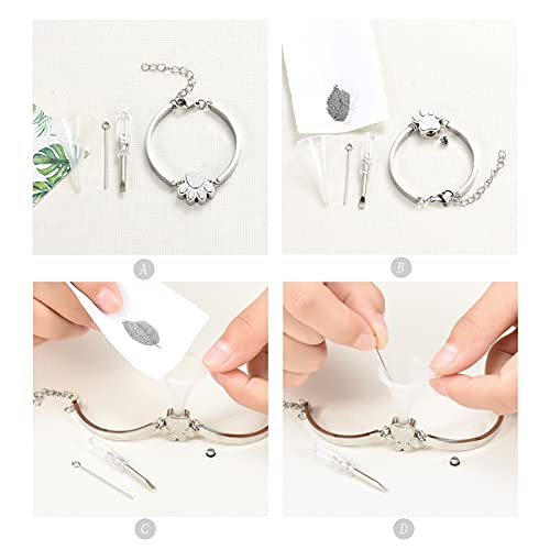 Stainless Steel Paw Print Urn Bracelet Memorial Ash Keepsake Cremation Jewelry Dog Ashes Bracelet