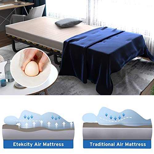 GOFLAME Folding Bed with Mattress Twin Size, Rollaway Bed with Memory Foam Mattress for Adults, Guest Bed Portable for Home and Office, Made in Italy