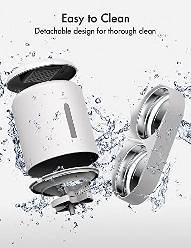 PETLIBRO Automatic Cat Feeder for Two Cats, 5L Dry Food Dispenser with Splitter and Two Stainless Bowls, 10s Meal Call and Timer Setting, 50 Portions 6 Meals Per Day for Cat and Dog