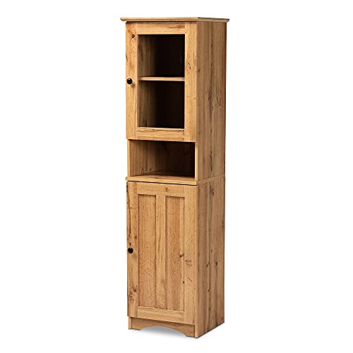 Baxton Studio Lauren Kitchen Storages, Oak Brown/Black