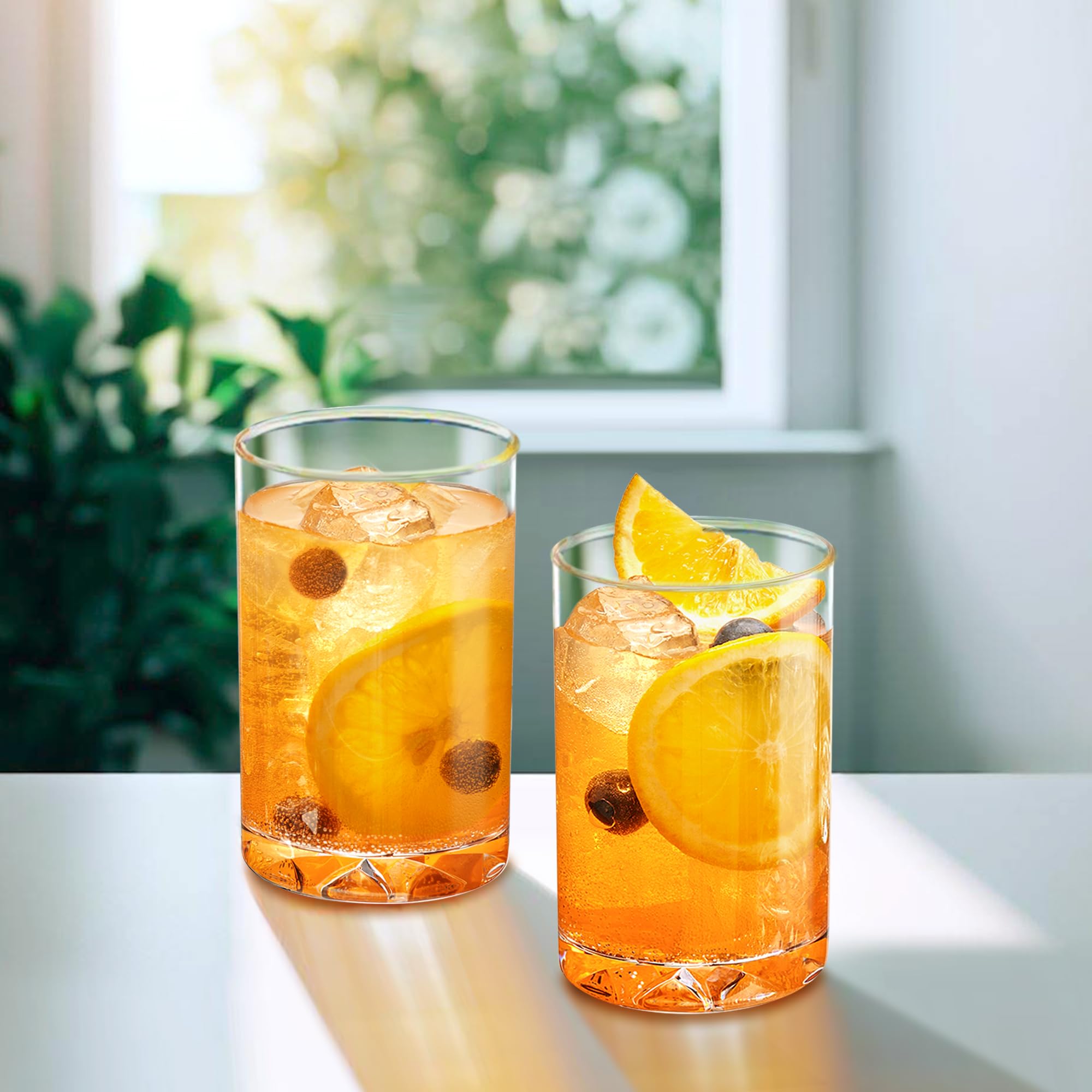 Amazing Abby - Liberty - 10-Ounce Plastic Tumblers (Set of 6), Plastic Drinking Glasses, Reusable Plastic Cups, BPA-Free, Shatter-Proof, Dishwasher-Safe (Made of Plastic, NOT Glass)