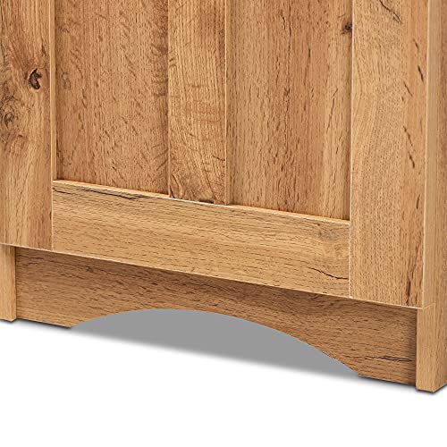 Baxton Studio Lauren Kitchen Storages, Oak Brown/Black
