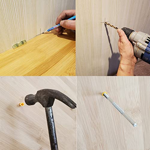 JOIKIT 4 PCS 16 Inch Bamboo Floating Shelves Wall Mounted, Bamboo Wall Shelf, Decorative Floating Shelf for Bedroom, Kitchen, Bathroom, Living Room