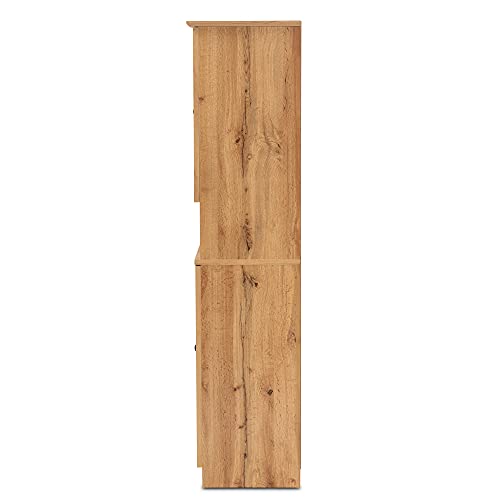 Baxton Studio Lauren Kitchen Storages, Oak Brown/Black