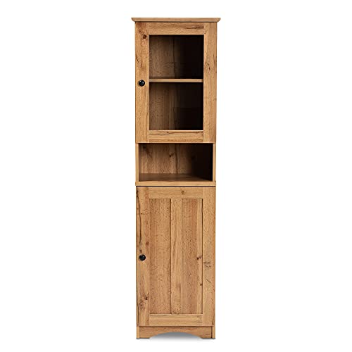 Baxton Studio Lauren Kitchen Storages, Oak Brown/Black