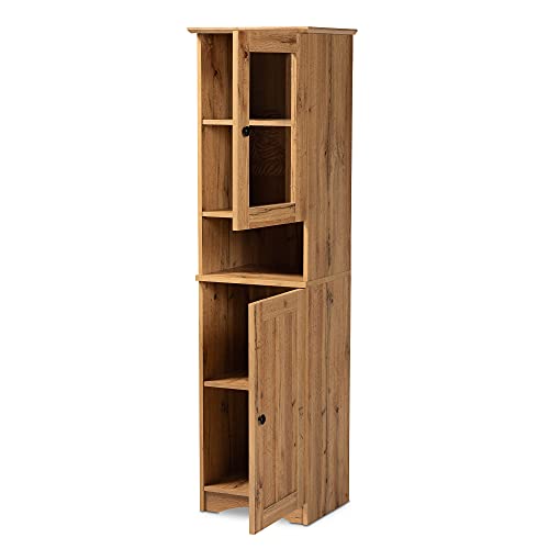 Baxton Studio Lauren Kitchen Storages, Oak Brown/Black