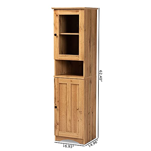 Baxton Studio Lauren Kitchen Storages, Oak Brown/Black