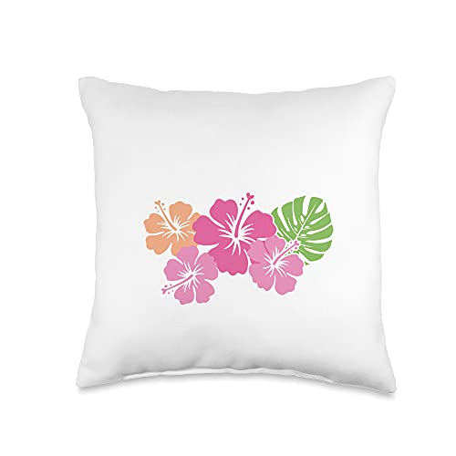 Coconut Girl Y2K 2000s Aesthetic Summer Throw Pillow, 16x16, Multicolor