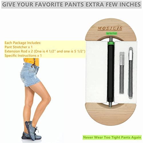 MOSJUIS Pant Stretcher 30" to 59" Stretch Range Heavy Duty Waistband Stretchers for Men Women Jeans Shorts