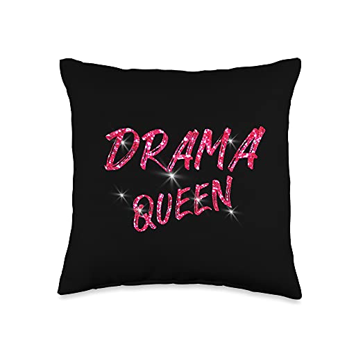 FUN DRAMA QUEEN GESCHENKIDEE FRAUEN MÄDCHEN Drama Queen Women's Men's Children Throw Pillow, 16x16, Multicolor