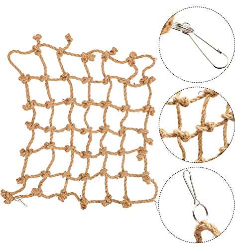 POPETPOP Pet Climbing Rope Net Bird Climbing Rope Ladder Parrot Cage Hanging Toys for Small Animal Hamster Conures Parrots Love Birds Finches