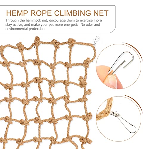 POPETPOP Pet Climbing Rope Net Bird Climbing Rope Ladder Parrot Cage Hanging Toys for Small Animal Hamster Conures Parrots Love Birds Finches