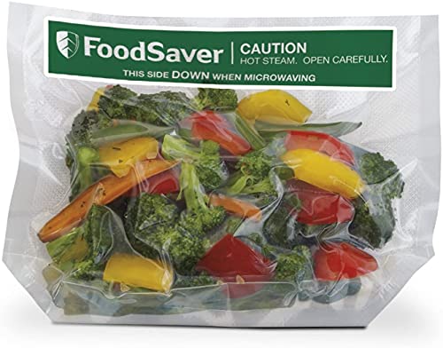 FoodSaver 1-Quart Freeze 'n Steam Microwavable Single-Cooking Bags, 16 Count, Clear (4 Pack)