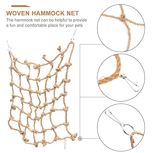 POPETPOP Pet Climbing Rope Net Bird Climbing Rope Ladder Parrot Cage Hanging Toys for Small Animal Hamster Conures Parrots Love Birds Finches