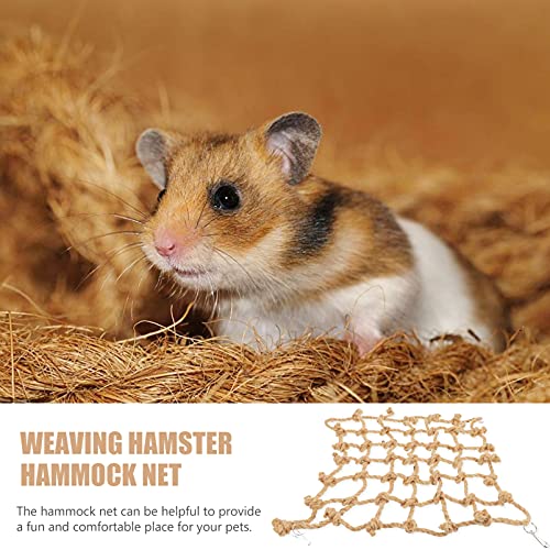 POPETPOP Pet Climbing Rope Net Bird Climbing Rope Ladder Parrot Cage Hanging Toys for Small Animal Hamster Conures Parrots Love Birds Finches