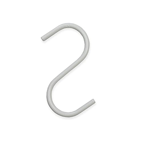 NAHANCO 4" Heavy Duty Steel S-Hook Hanger, White - 12/Carton
