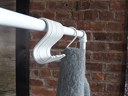 NAHANCO 4" Heavy Duty Steel S-Hook Hanger, White - 12/Carton