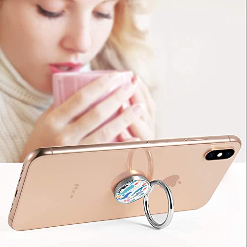 XIWATSD Cell Phone Ring Holder Finger Stand, Whale Kickstand,360° Rotation Metal Ring Grip for Magnetic Car Mount, Compatible with iPhone 12/11 Pro Max/SE 2020 and Other Smartphones
