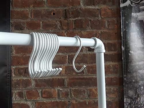 NAHANCO 4" Heavy Duty Steel S-Hook Hanger, White - 12/Carton